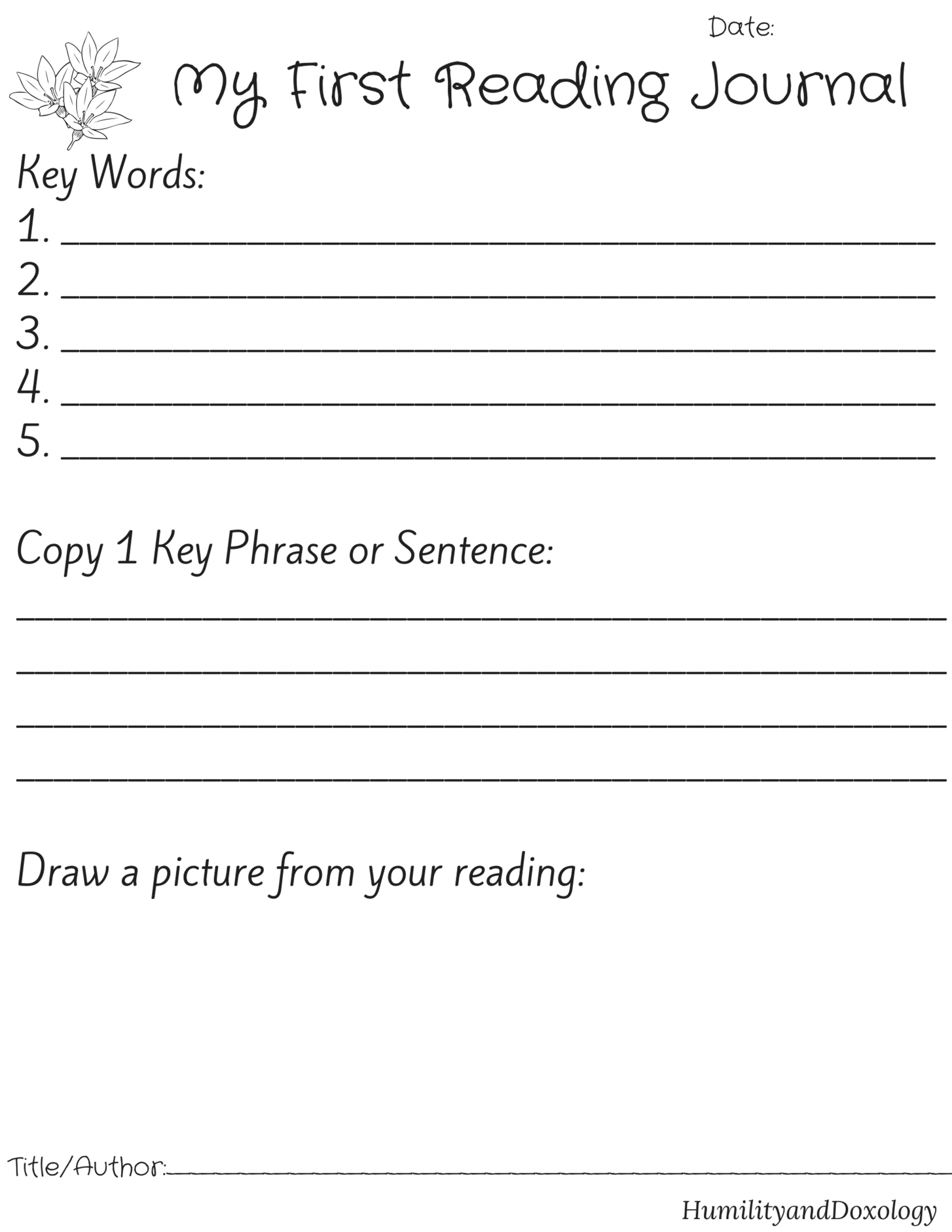 My First Reading Journal: developing the reading journal habit in our ...