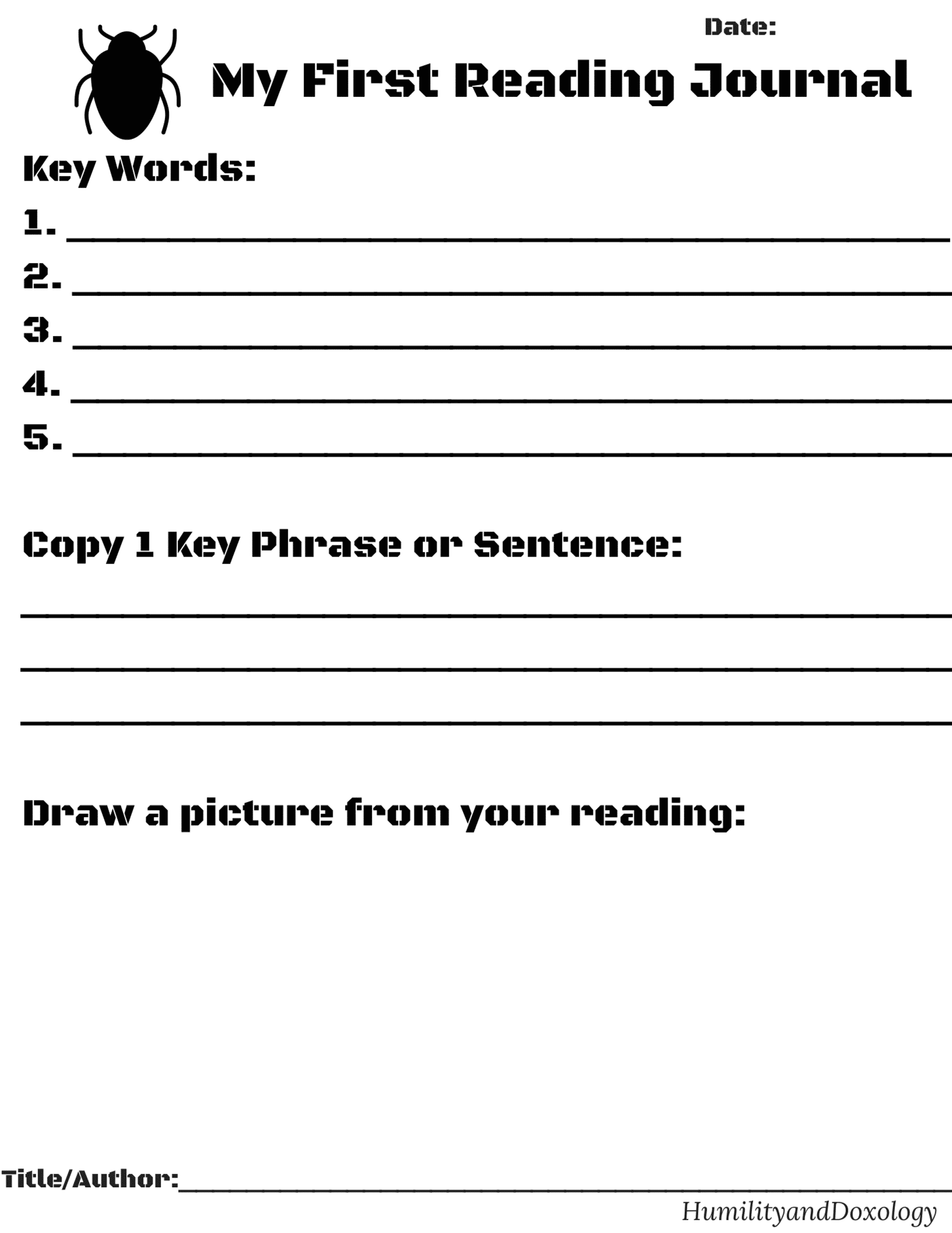 My First Reading Journal: developing the reading journal habit in our ...