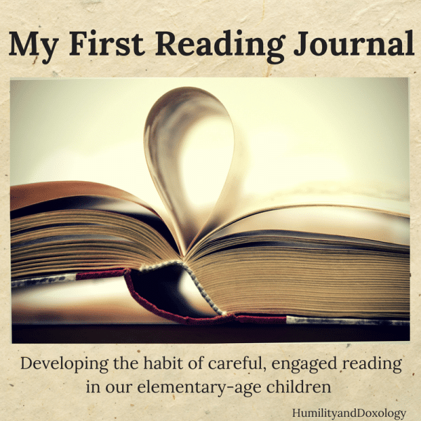 My First Reading Journal: developing the reading journal habit in our ...