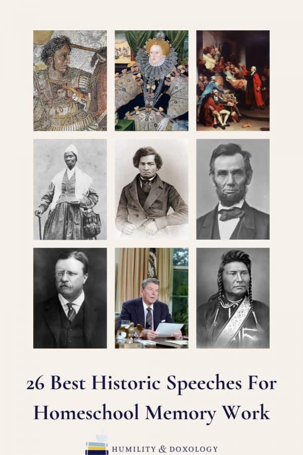 The 26 Best Historic Speeches For Homeschool Memory Work | Humility and ...